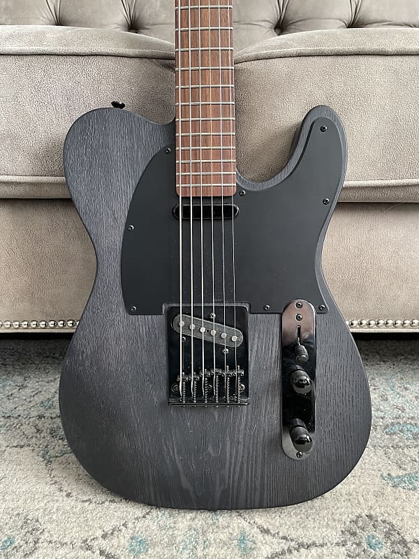 Flat Black Tele Baritone | Warmoth Neck | Locking Tuners | Reverb