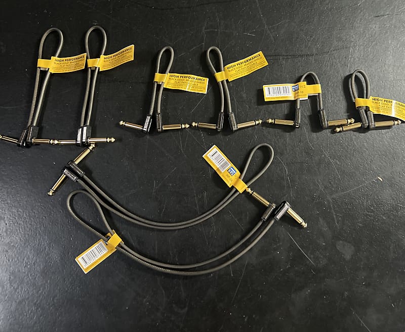 PEDALBOARD PACK 8 High Performance Flat Patch Cables - Right | Reverb
