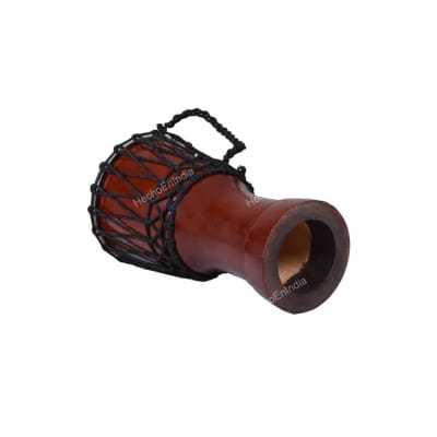Solid Metalic Red African Djembe Drum Bongo Wood Good Sound | Reverb