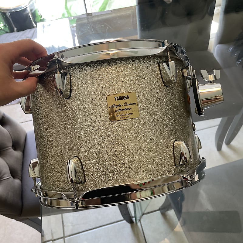 Yamaha Maple custom absolute 13 rack tom - Silver Sparkle | Reverb