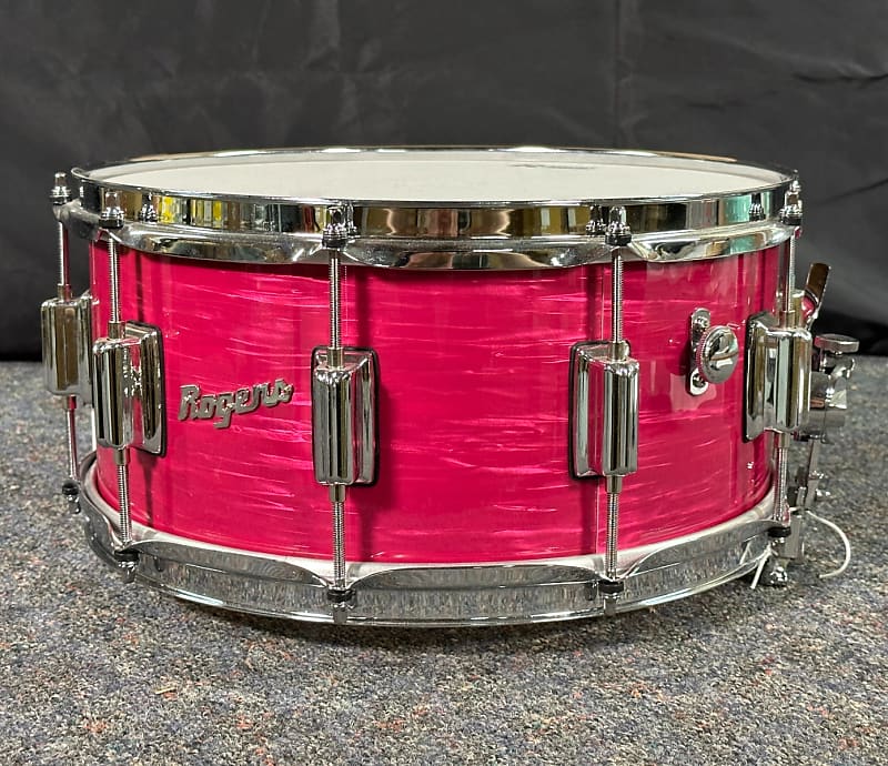 Used Rogers Dyna-sonic Wood Shell Snare Drum 14x6.5 Red | Reverb