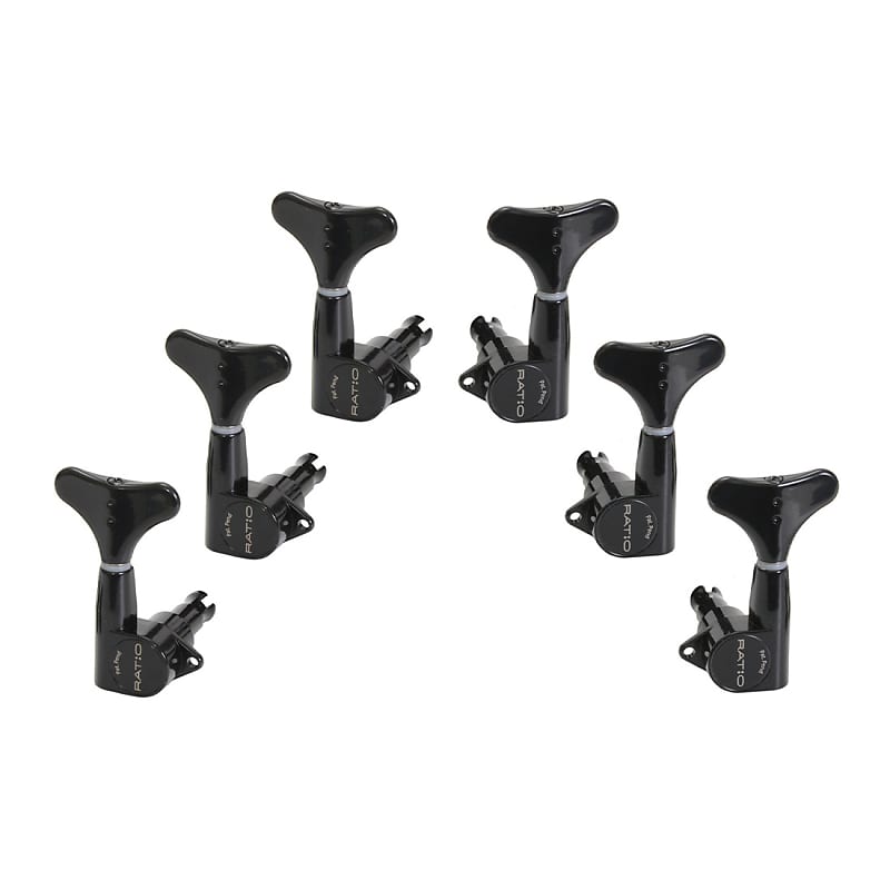 Graph Tech Ratio Bass 6 String Y-Style Button 3+3 - Black | Reverb UK