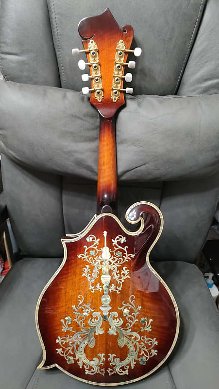 BEAUTIFUL ALL SOLID WOOD MANDOLIN WITH MOTHER OF PEARL INLAYS | Reverb