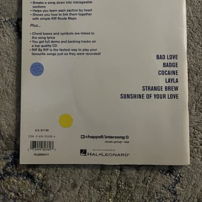 Riff by Riff: Eric Clapton Guitar Instruction and CD Book | Reverb