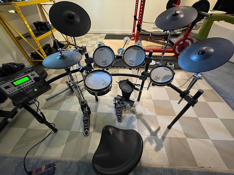 Roland TD-12S V-Stage Series Kit with Extra Cymbal and Tama | Reverb