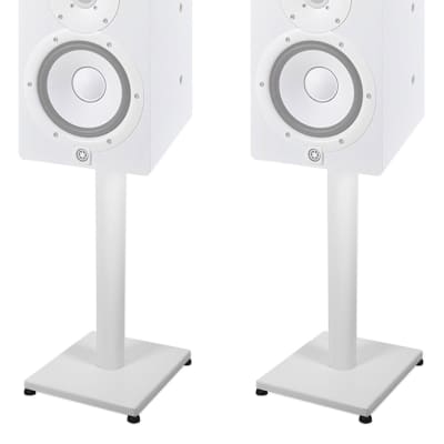 White 21” Steel Stands For Monitor Audio Radius 90 Bookshelf | Reverb