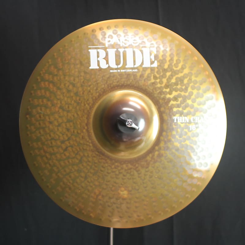 Paiste 16" Rude Thin Crash - 1080g (video demo) | Reverb