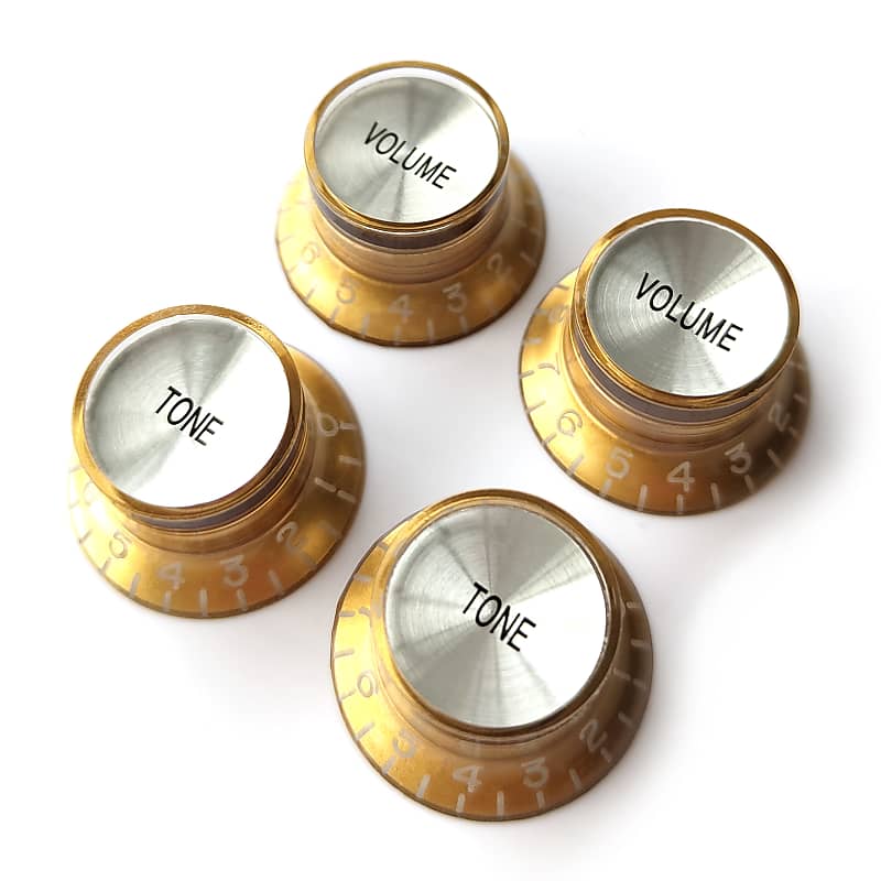 Left Handed Top Hat Bell Reflector Knobs – Gold Silver - | Reverb UK