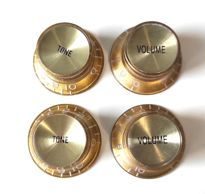 4 inchSize Gold Gibson Style TopHat Knobs V+T Gold | Reverb UK