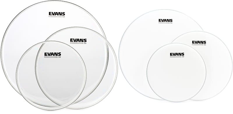 Evans G2 Clear 3-piece Tom Pack - 10/12/16 inch Bundle with | Reverb