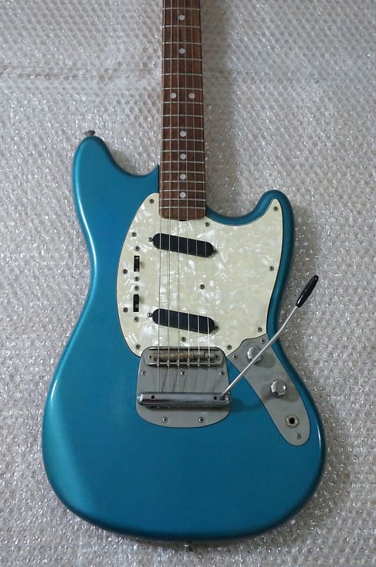 Fernandes Mustang Stone logo FMT50 Lake Placid Blue MIJ | Reverb UK