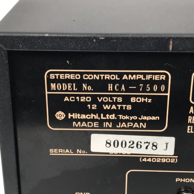 Hitachi HCA-7500 Stereo Control Amplifier | Reverb