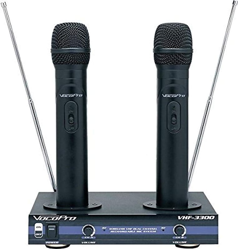 VocoPro VHF-3300 Dual Channel VHF Rechargeable Wireless | Reverb