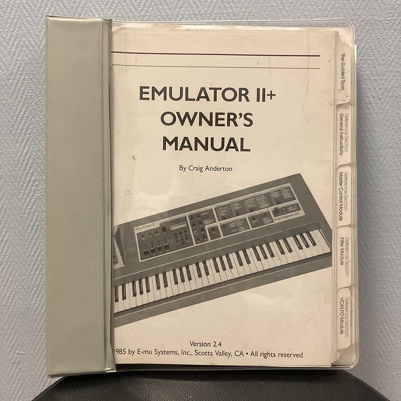 E-MU Systems Emulator II+ Owner Manual | Reverb