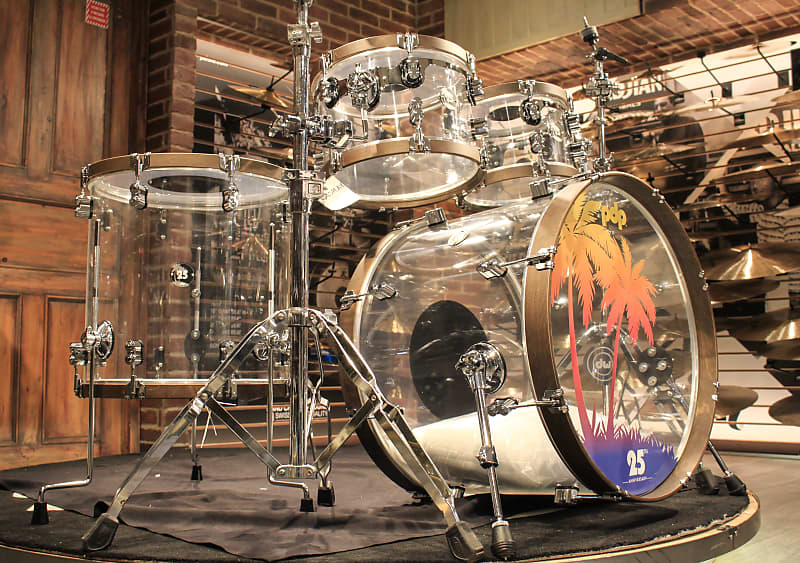 PDP 25th Anniversary Clear Acrylic Kit 4-Piece Shell Pack | Reverb