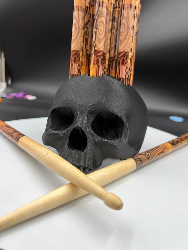 Skull Drum Stick Holder - Holds 10 Sticks - Black | Reverb UK