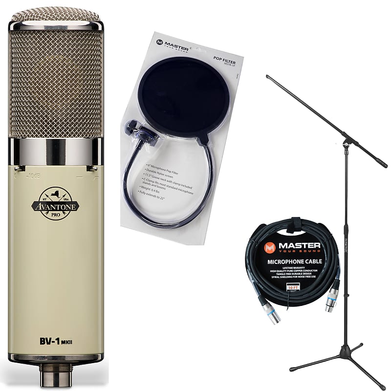 Avantone Pro BV-1 MKII Tube Condenser Microphone w/ Stand, | Reverb