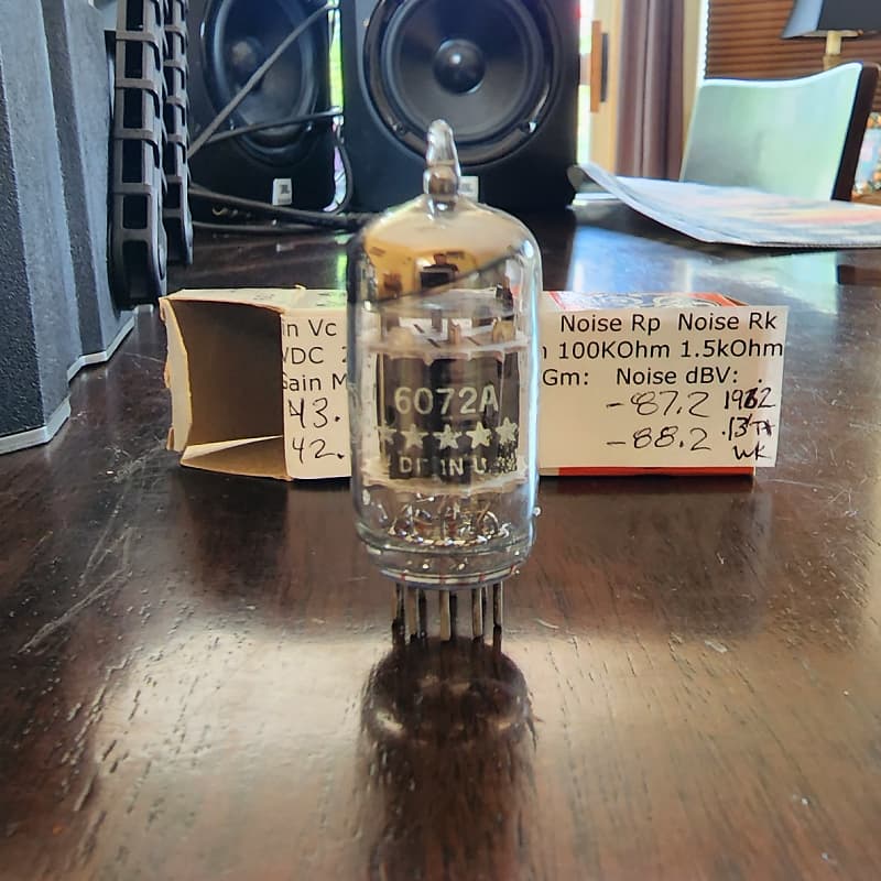 GE 5 Star 6072A Tube NOS Matched Black Plates 1962 Tube | Reverb