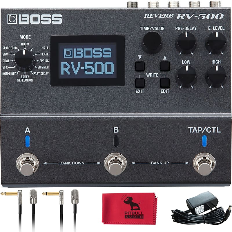 BOSS RV-500 Reverb Pedal w/ Power Supply, Patch Cables & | Reverb