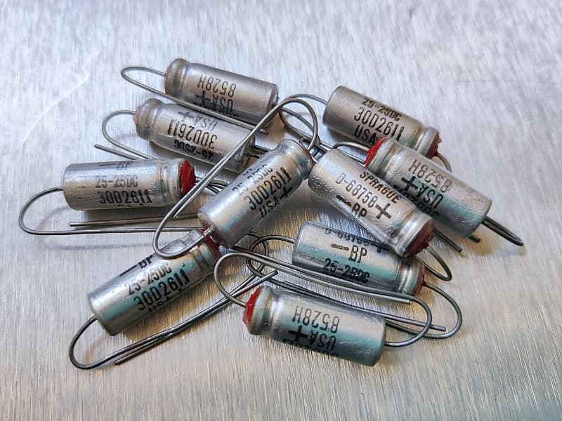 10x NOS Sprague D30 25uF 25V Electrolytic Capacitors | Reverb