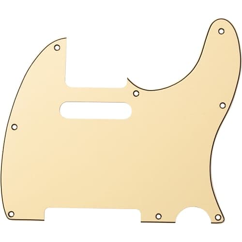 Cream / Black / Cream Pickguard - Tele® style, 3-Ply, 8 Hole | Reverb