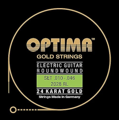 Optima 24K Gold Electric Guitar Strings gauge 10-46 | Reverb
