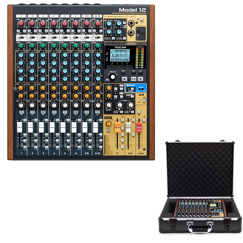 Tascam Model 12 Hybrid Analog Mixer w/ Analog Cases Unison | Reverb