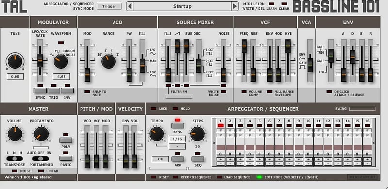 TAL BassLine-101 (Download) Virtual analog bass synthesizer | Reverb