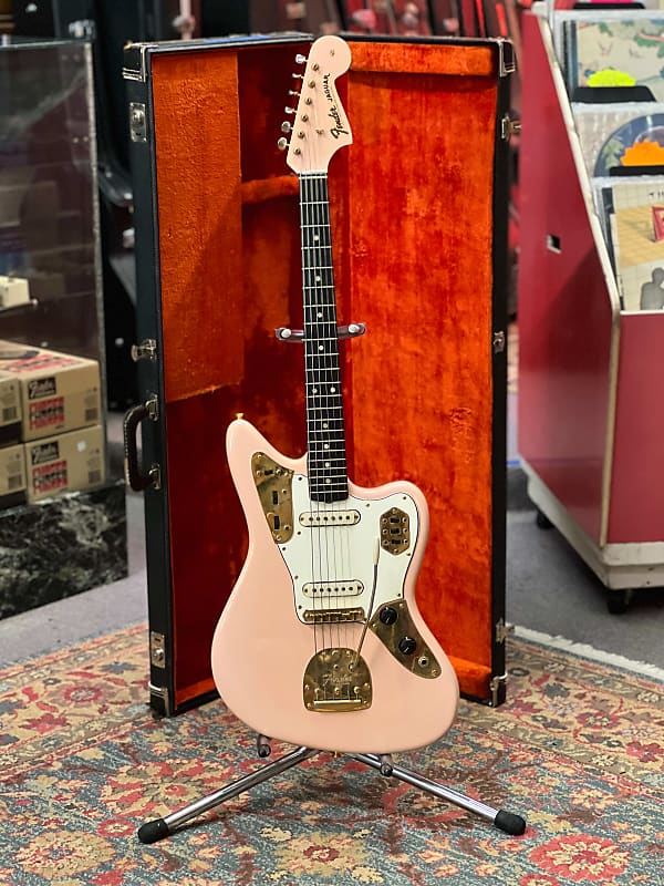 1965 Fender Jaguar - Shell Pink Refin w/Gold Hardware | Reverb