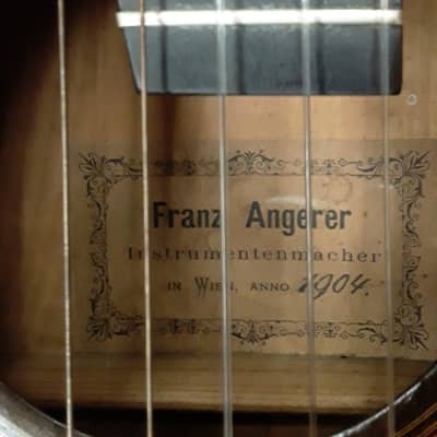 Very Rare Franz Angerer Romantic Guitar from ~1900 - Viennese | Reverb