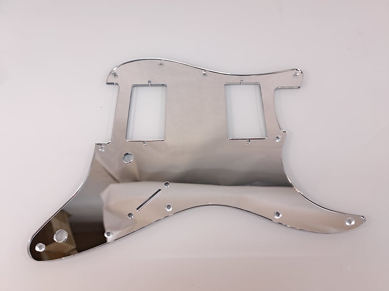 Chrome Silver Mirror Acrylic HXH HH pickguard Fits Fender | Reverb UK