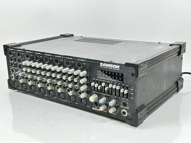 Samson SD8 8-Channel Stereo Powered Mixer with DSP | Reverb