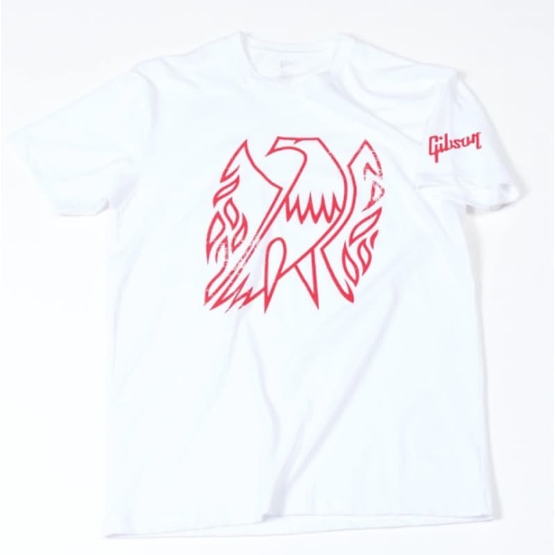 Gibson Firebird T-Shirt in White - Medium | Reverb