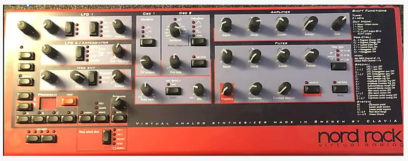 Nord Rack Synth 1 + Electro Rack 2 Doubble Pack 1990 - | Reverb UK