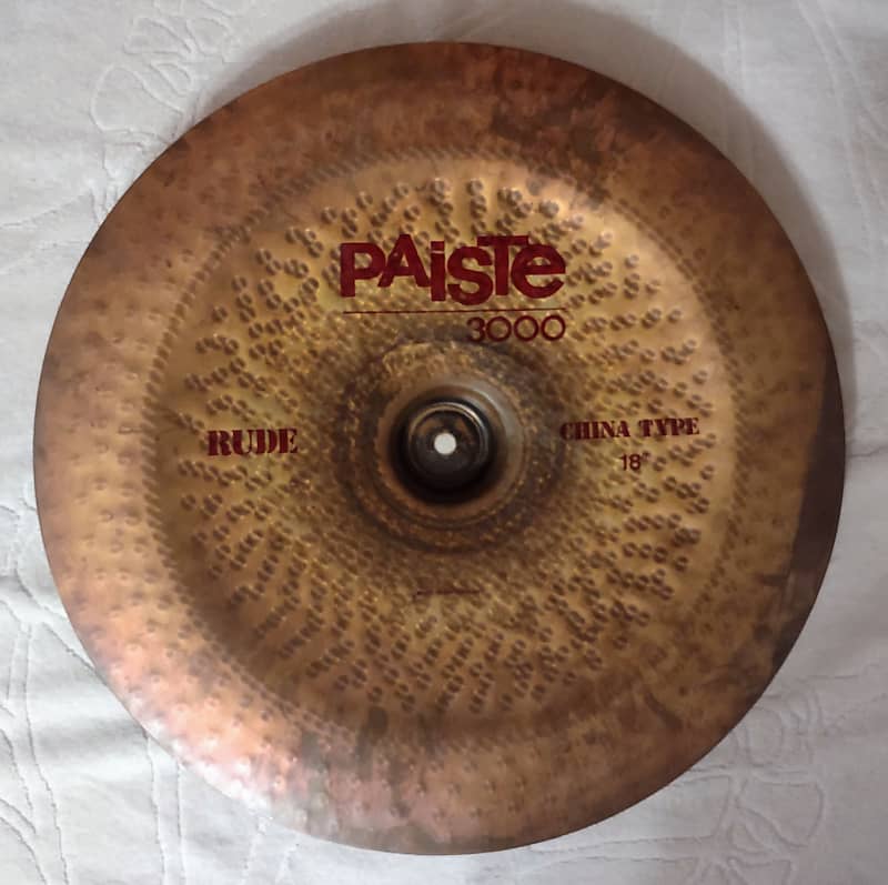 Paiste 3000 RUDE 18" CHINA TYPE Cymbal - 1980s | Reverb