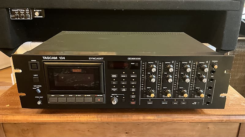 TASCAM 134 Syncaset - 4 track Analog Cassette Recorder - Rack | Reverb