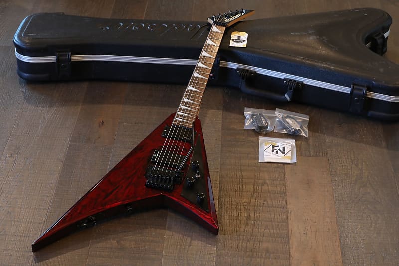 1997 Jackson RR3 Rhoads Pro V-Style Electric Guitar Red Swirl | Reverb