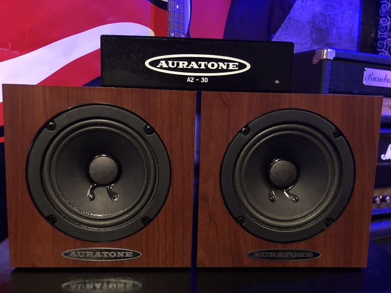 Auratone 5C Super Sound Cube (Pair) Mahogany with Amp | Reverb