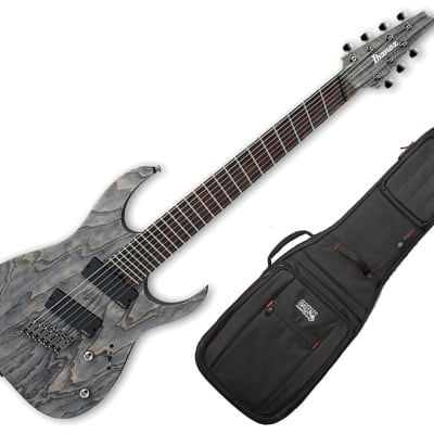 Ibanez RG Iron Label Multi-Scale 7 String Black Stained w/Pro | Reverb
