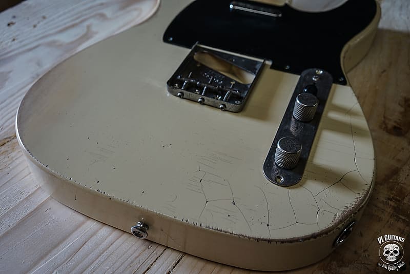 Telecaster Vintage White Relic Body (Premium nitro Finish) | Reverb
