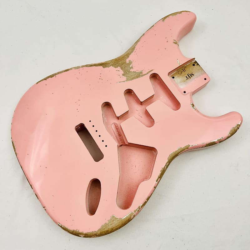 MJT Stratocaster Body Shell Pink Relic | Reverb
