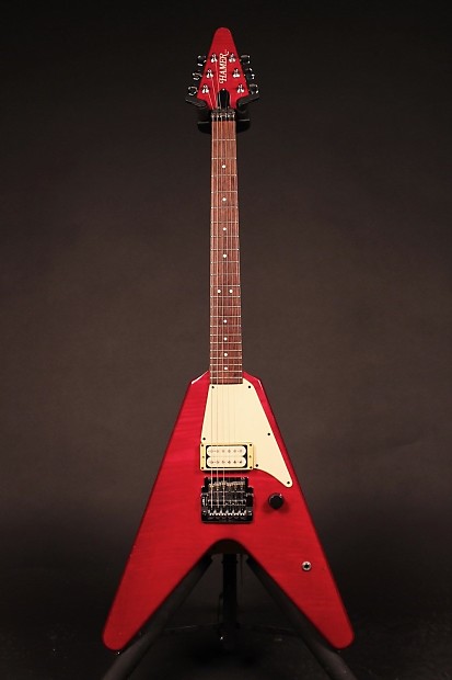 Hamer Vector KK Downing Flying V w/OHSC 1984 Red Cherry | Reverb