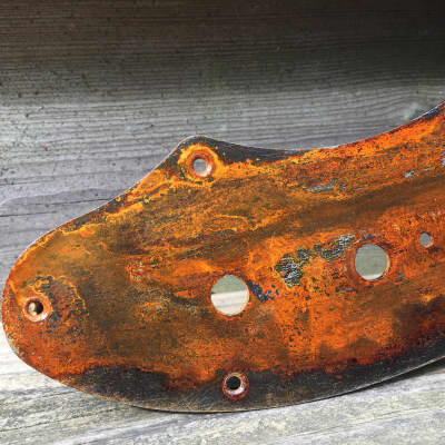 Rusted Relics thinline pickguard deep orange rust with | Reverb Canada