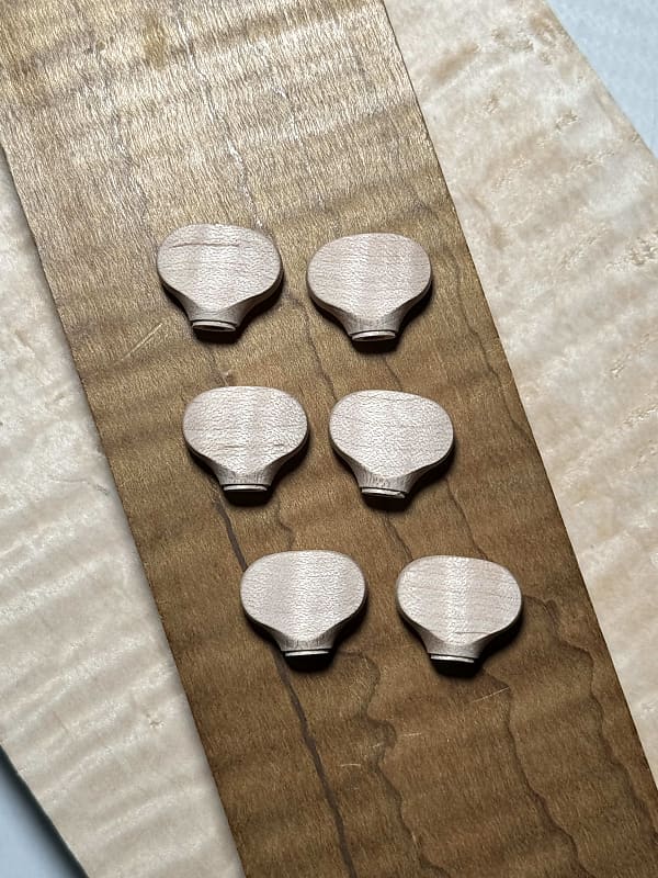 Curly Maple Tuner Buttons For Gotoh Tuners W Mini Buttons Reverb