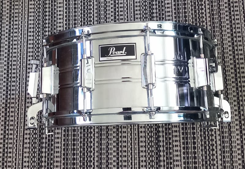 Pearl 1980s Chrome Over Steel Snare Drum | Reverb