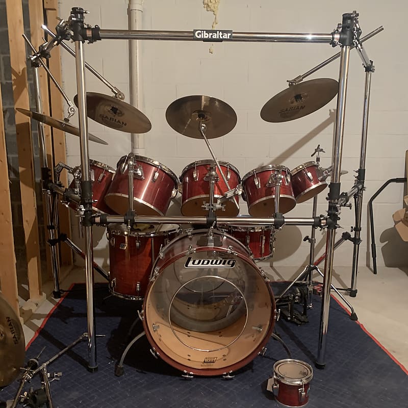 Vintage Ludwig 10 Piece Kit - 70's - Mahogany | Reverb
