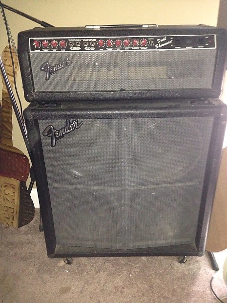 Fender Dual Showman Red Knob Head & 412 Matching Cabinet 80's | Reverb