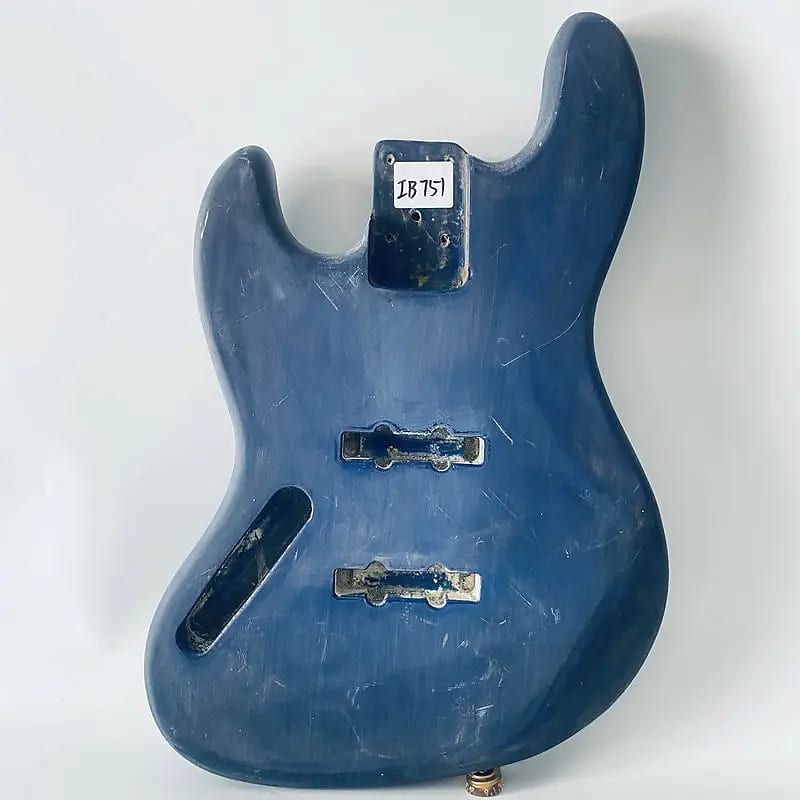Blue Left Hand Jazz Bass Style Basswood Body | Reverb