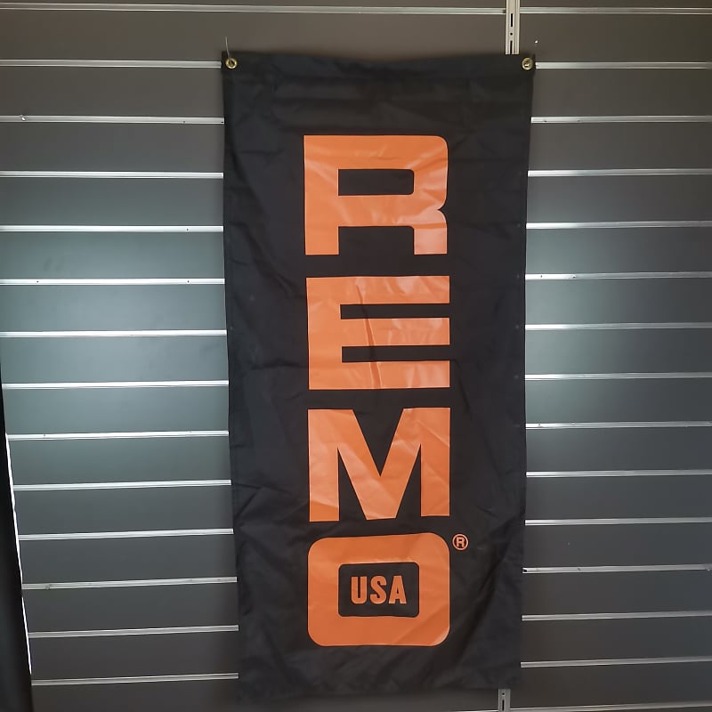 Remo Banner Black W/ Orange Logo | Reverb