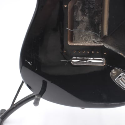 Unknown Black Swimming Pool Route Strat Style Guitar Body | Reverb